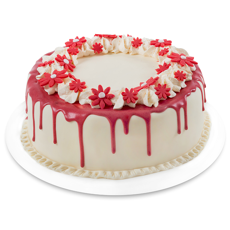 Tort Decorat cu Flori Roșii | Torterie.ro